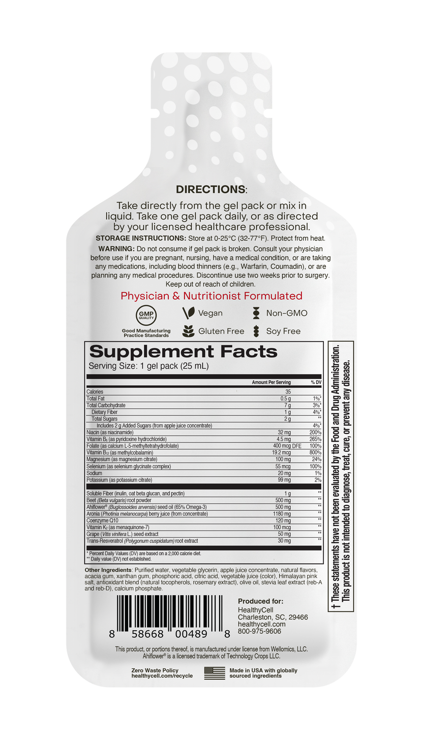 Heart & Vascular Health Supplement Gel Packs | HealthyCell