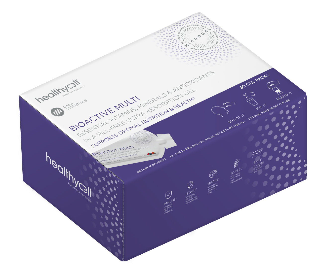 Bioactive Multi- Gel Supplement & Multivitamin | Healthycell