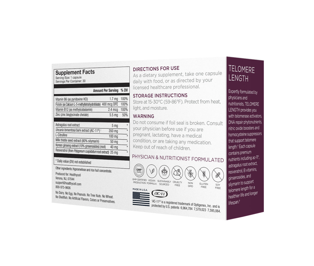 Telomere Length | Telomere Lengthening Supplements | Healthycell ...